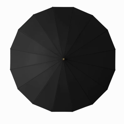 Windproof Business Luxury Umbrella with Wooden Hook J Handle - 16 ribs ...